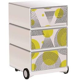 PAPERFLOW easyBox Business Rollcontainer weiß, bunt 4 Auszüge 39,0 x 43,6 x 64,2 cm