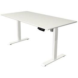 Kerkmann Move 1 elektrisch höhenverstellbarer Schreibtisch weiß rechteckig, T-Fuß-Gestell weiß 160,0 x 80,0 cm