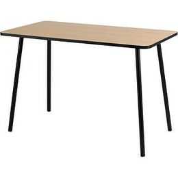 PAPERFLOW easyHome HOPM Schreibtisch buche rechteckig, 4-Fuß-Gestell schwarz 114,0 x 60,0 cm
