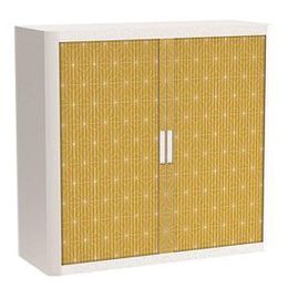 PAPERFLOW easyOffice Vintage Rollladenschrank 60772 2 Fachböden 110,0 x 41,5 x 104,0 cm