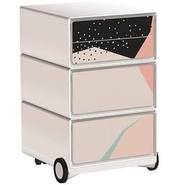 PAPERFLOW easyBox Colour Rollcontainer weiß, bunt 4 Auszüge 39,0 x 43,6 x 64,2 cm