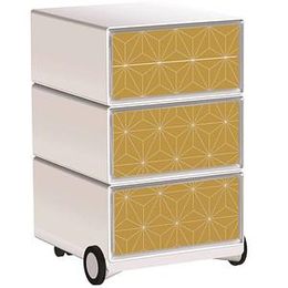 PAPERFLOW easyBox Vintage Rollcontainer weiß, bunt 4 Auszüge 39,0 x 43,6 x 64,2 cm