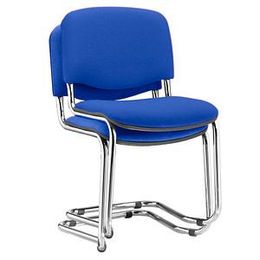 2 Nowy Styl Besucherstühle Iso Swing ISO SWING CHROM C6 blau Stoff