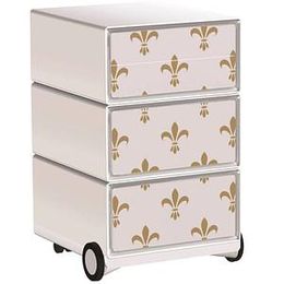 PAPERFLOW easyBox Business Rollcontainer weiß, bunt 4 Auszüge 39,0 x 43,6 x 64,2 cm