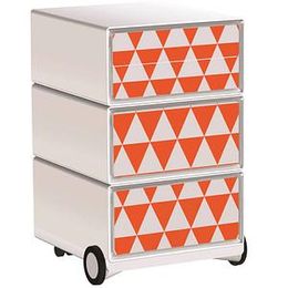 PAPERFLOW easyBox Colour Rollcontainer weiß, bunt 4 Auszüge 39,0 x 43,6 x 64,2 cm