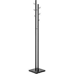 HAKU Möbel Kleiderständer 21553 schwarz Metall 8 Haken 29,0 x 176,0 cm