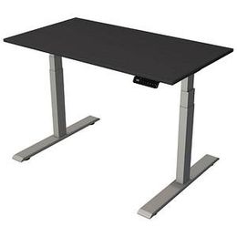 Kerkmann Smart office elektrisch höhenverstellbarer Schreibtisch anthrazit rechteckig, T-Fuß-Gestell silber 120,0 x 65,0 cm
