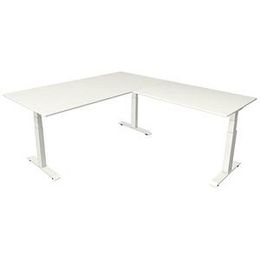 Kerkmann Move 4 elektrisch höhenverstellbarer Schreibtisch weiß rechteckig, T-Fuß-Gestell weiß 200,0 x 220,0 cm