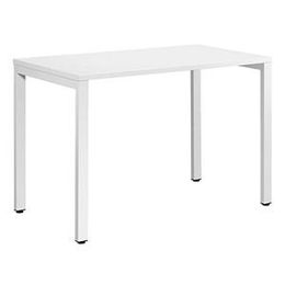 PAPERFLOW easyDesk Schreibtisch weiß rechteckig, 4-Fuß-Gestell weiß 114,0 x 60,0 cm