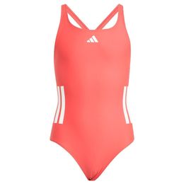 adidas Performance Sportbadeanzug '3-Stripes C-Back Swimsuit' Mädchen Größe 170 melone / weiß