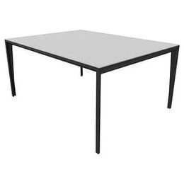 Quadrifoglio Konferenztisch X5 grau rechteckig, Vierkantrohr grau, 160,0 x 120,0 x 75,0 cm