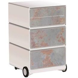PAPERFLOW easyBox Industrial Rollcontainer weiß, bunt 4 Auszüge 39,0 x 43,6 x 64,2 cm