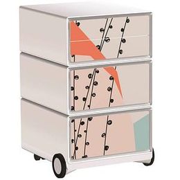 PAPERFLOW easyBox Colour Rollcontainer weiß, bunt 4 Auszüge 39,0 x 43,6 x 64,2 cm