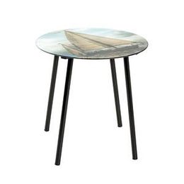 HAKU Möbel Beistelltisch Glas schwarz 40,0 x 40,0 x 41,0 mm