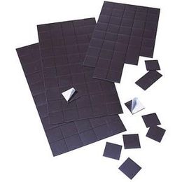 Franken Magnetplättchen, selbstklebend schwarz, Metall, 50 St.