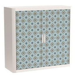 PAPERFLOW easyOffice Vintage Rollladenschrank 60820 2 Fachböden 110,0 x 41,5 x 104,0 cm