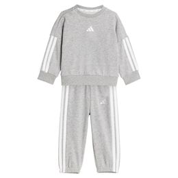 adidas Sportswear Trainingsanzug 'Essentials' Jungen Gr&ouml;&szlig;e 98 graumeliert / wei&szlig;