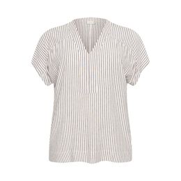 Kaffe CURVE Bluse 'Mille' Damen Größe 5XL umbra / weiß