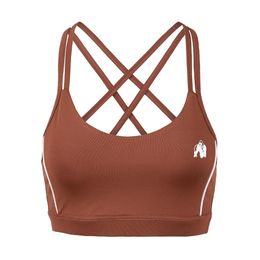 Gorilla Wear Sport-BH 'Arizona' Damen Größe L creme / braun