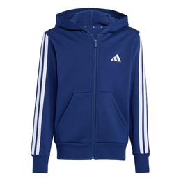 adidas Sportswear Sportsweatjacke 'Essentials' Jungen Größe 140 dunkelblau / weiß