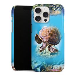 DeinDesign iPhone 15 Pro Max Handy Premium Case Smartphone Handyh&uuml;lle Schutzh&uuml;lle gl&auml;nzend Ocean Turtle Animals Premium Case