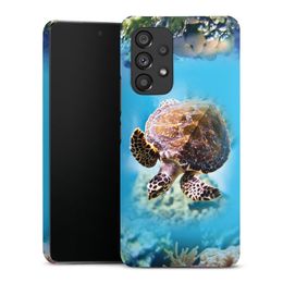 DeinDesign Galaxy A53 5G Handy Premium Case Smartphone Handyh&uuml;lle Schutzh&uuml;lle matt Animals Ocean Turtle Premium Case