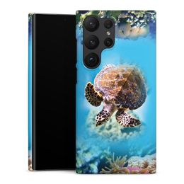 DeinDesign Galaxy S23 Ultra Handy Premium Case Smartphone Handyh&uuml;lle Schutzh&uuml;lle gl&auml;nzend Ocean Turtle Animals Premium Case