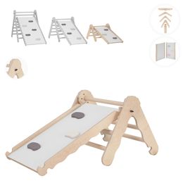 MAMOI ® Kletterdreieck Mini | Klettergerüst Kinder | Kletterdreieck mit Rutsche | Holz Klettergerüst | Medizinprodukt | Klettern Kinder indoor