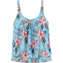Lascana Damen Tankini-Top, hellblau-bedruckt, Gr&ouml;&szlig;e 40