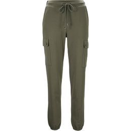 Heine Witt Damen Jogg Pants mit aufgesetzten Taschen, schlamm, Gr&ouml;&szlig;e 42