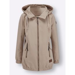 WITT Damen Freizeitjacke mit Lederimitat-Paspeln, beige, Gr&ouml;&szlig;e 52