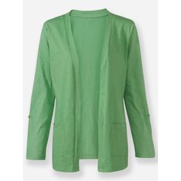 WITT Damen Shirtjacke mit Flammgarn-Struktur, apfel, Gr&ouml;&szlig;e 36