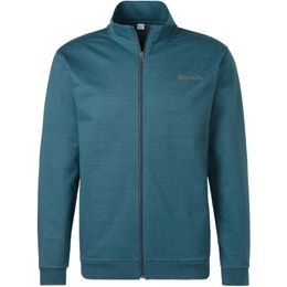 Bench. Loungewear Herren Sweatjacke, petrol-meliert, Gr&ouml;&szlig;e 44/46