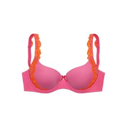 Lascana Damen Schalen-BH, pink-orange, Gr&ouml;&szlig;e 80C