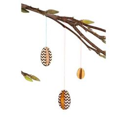Osterschmuck Birkenrinde Zickzack