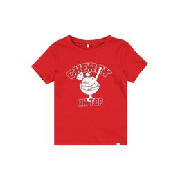 Only Mini T-Shirt 'KMGCANDY' M&auml;dchen Gr&ouml;&szlig;e 122 blutrot / weinrot / wei&szlig;