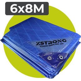 Xstrong Pro 200 - Abdeckplane - 6x8 - Grün - Wasserdicht & UV Best§ndig - 3-lagige kreuzweise laminierte Plane