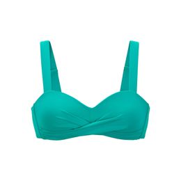 Lascana Damen Bikini-Oberteil mit verstellbaren Tr&auml;gern, t&uuml;rkis, Gr&ouml;&szlig;e 38C