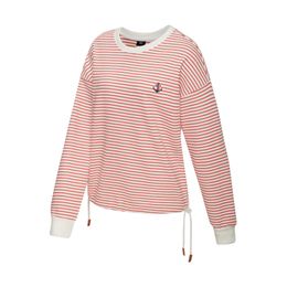 H.I.S. H.I.S Damen Sweatshirt, rot-offwhite, Gr&ouml;&szlig;e 48/50