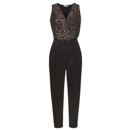 Lascana Damen Overall, schwarz-gold, Gr&ouml;&szlig;e 44