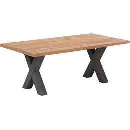 Mäusbacher Couchtisch MÄUSBACHER "Mister X-CT 120 TOPSELLER", grau (graphit, stirling oak, graphit, stirling oak), B:120cm H:47cm T:70cm, Tische, Mäusbacher Couchtisch mit X Gestell. Breite 120 cm