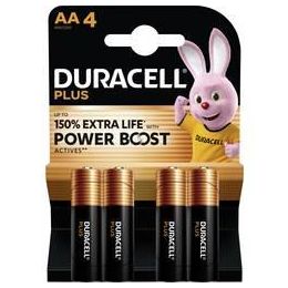 Duracell Plus Power Boost Mignon (AA)-Batterie Alkali-Mangan 1.5 V 4 St.