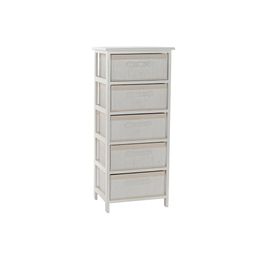 Schubladenschrank DKD Home Decor Weiß Bambus Paulonia-Holz 42 x 32 x 98 cm