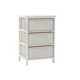Schubladenschrank DKD Home Decor Weiß Bambus Paulonia-Holz 42 x 32 x 63 cm