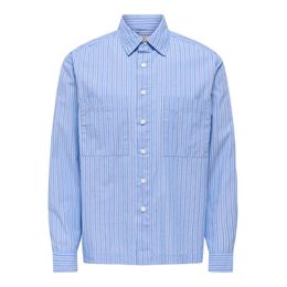 Only & Sons Only & Sons Hemd 'ONSGREEL' Herren Gr&ouml;&szlig;e L hellblau / dunkelblau / wei&szlig;
