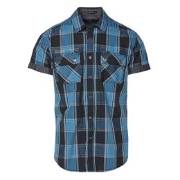 Koroshi Hemd Herren Gr&ouml;&szlig;e XL navy / himmelblau / schwarz
