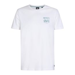 PETROL INDUSTRIES T-Shirt 'Bayfrontstone' Herren Gr&ouml;&szlig;e XS blau / wei&szlig;