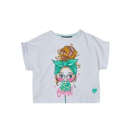 Koroshi T-Shirt M&auml;dchen Gr&ouml;&szlig;e 104 t&uuml;rkis / gelb / hellpink / wei&szlig;