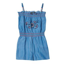 Koroshi Overall M&auml;dchen Gr&ouml;&szlig;e 128 blau / blue denim / apricot / rosa