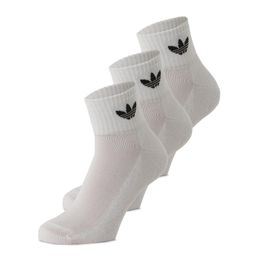 adidas originals Socken 'Mid Crew 3 Pairs' Damen Gr&ouml;&szlig;e XXS schwarz / wei&szlig;